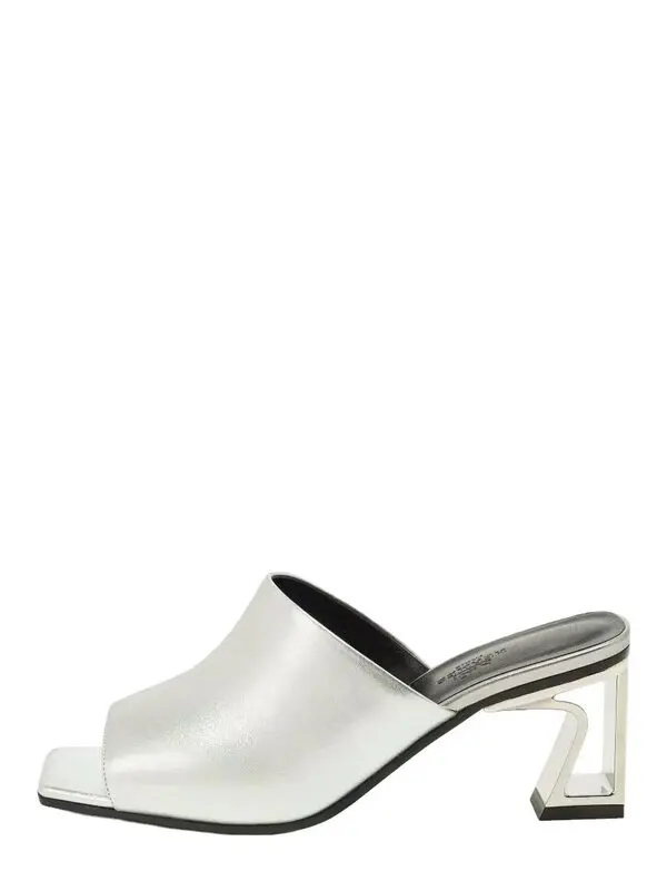 Hermès Kylie Leather Slip-on Sandals - Silver