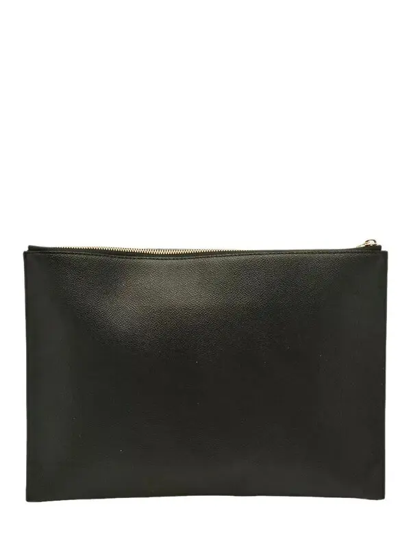 Stella McCartney Grained Texture Super Hero Clutch Bag - Black