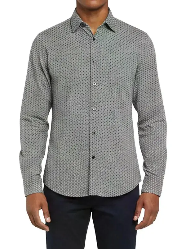 Gucci Button-down Long-sleeve Printed Cotton Shirt - White