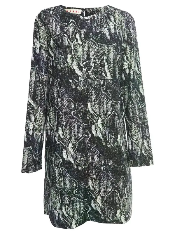 Marni Abstract-print Mini Dress - Black