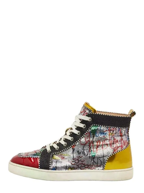 CHRISTIAN LOUBOUTIN Rantulow Orlato High-top Sneakers - Silver