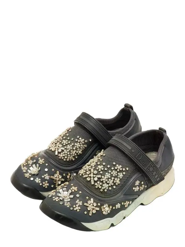 Dior Embellished Slip-on Sneakers - Grey