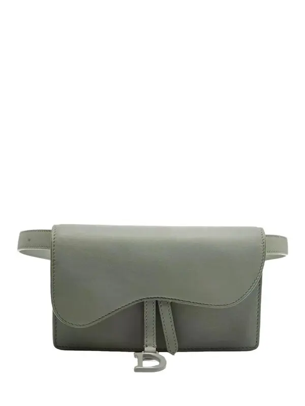 Dior Saddle Leather Belt Bag - Grey