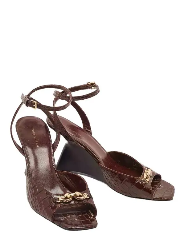 Tory Burch Jessa Wedge Sandals - Red