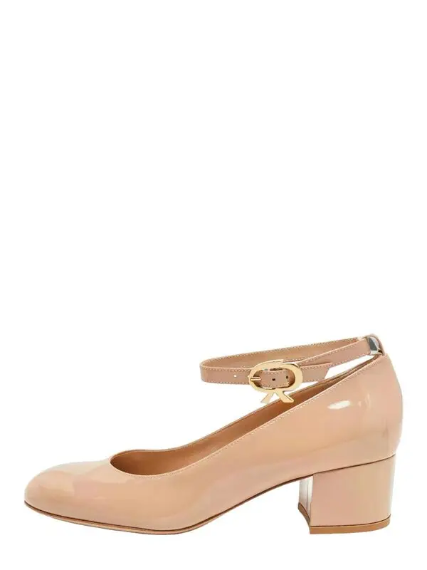 GIANVITO ROSSI Mary Jane Pumps With Ankle Strap And Buckle Fastening - Neutrals