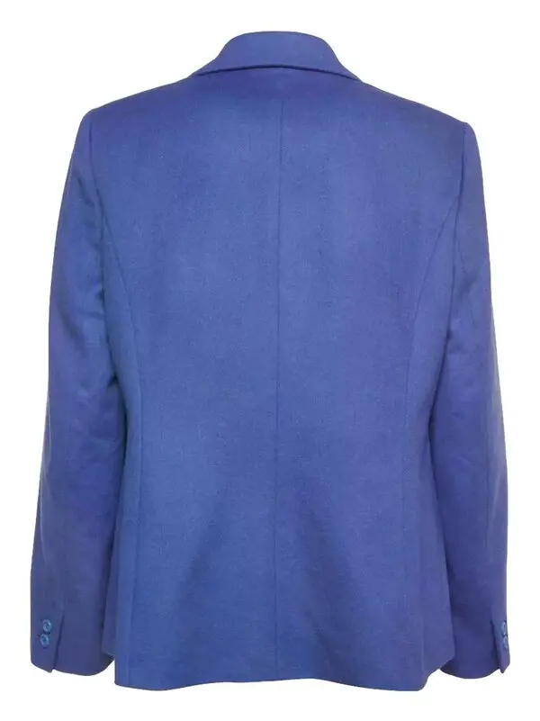Marina Rinaldi Felt Single-breasted Blazer - Blue