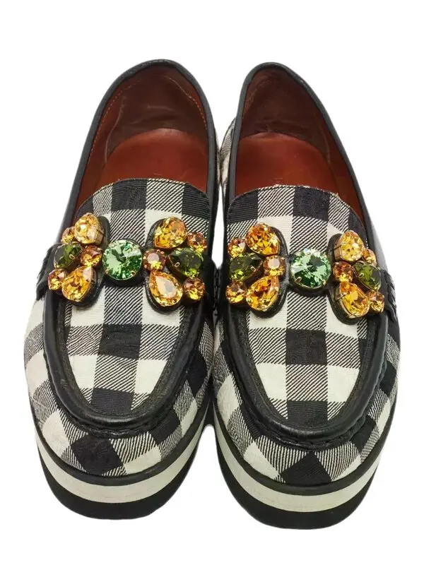Dolce & Gabbana Embellished Platform Loafers - Black