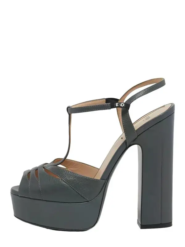Fendi Platform T-strap Sandals - Grey