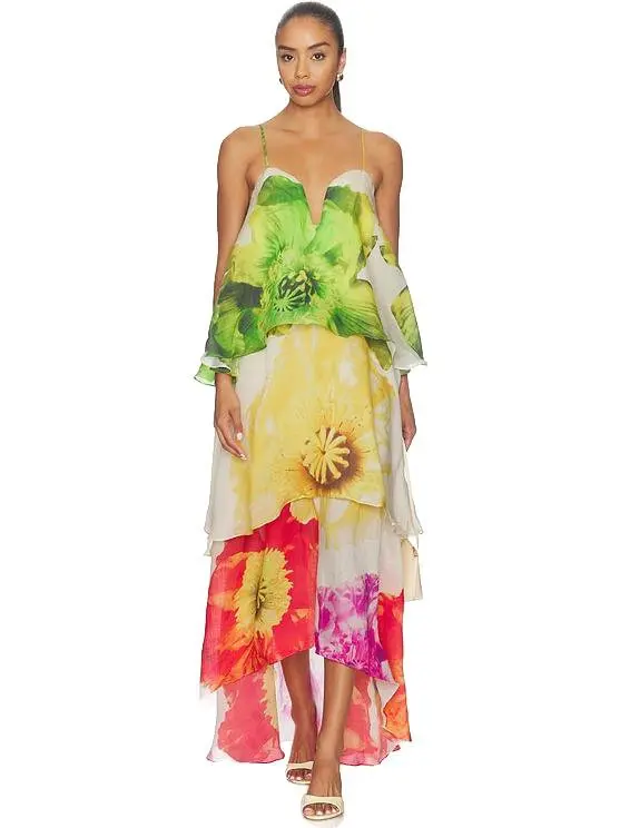 ELLIATT Lilia Tiered Gown In . Also - Multi