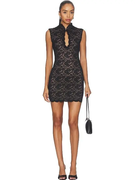 NOOKIE Mystique Highneck Mini Dress - Black