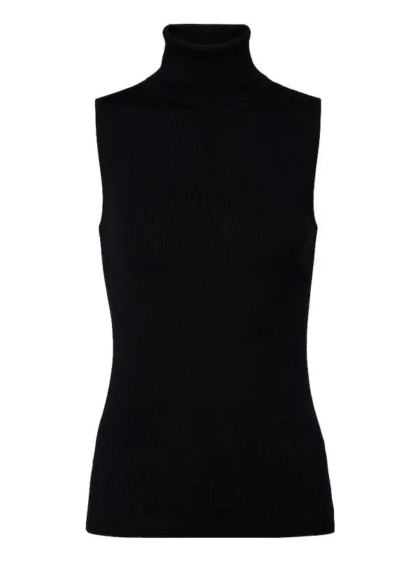 Jardin Des Orangers Ribbed-knit Virgin Wool Turtleneck Top - Black