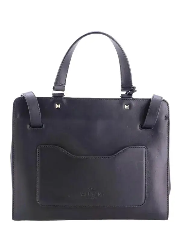 Valentino Garavani Studded Leather Medium Satchel - Black