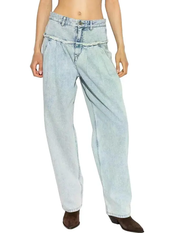 MARANT ETOILE Iniza Frayed-trim Jeans - Blue
