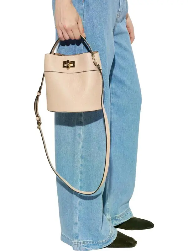 Furla Amelia Leather Bucket Bag - Neutrals