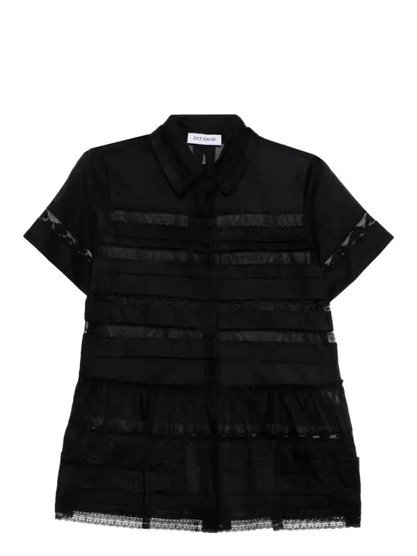 Dice Kayek Lace-trimmed Paneled Shirt - Black