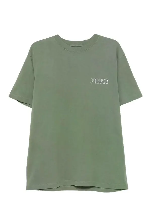 PURPLE BRAND Logo-print Jersey T-shirt - Green