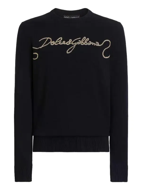 Dolce & Gabbana Embroidered Pullover - Blue