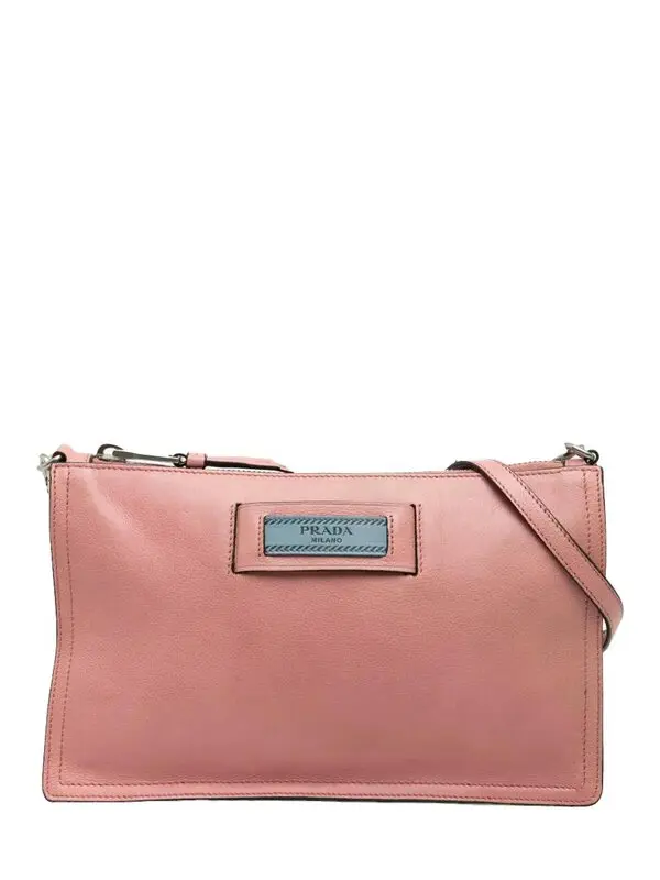 Prada Glace Calf Etiquette Shoulder Bag - Pink