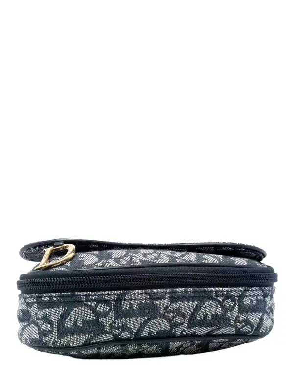 Dior Diorissimo Canvas Saddle Pouch - Blue