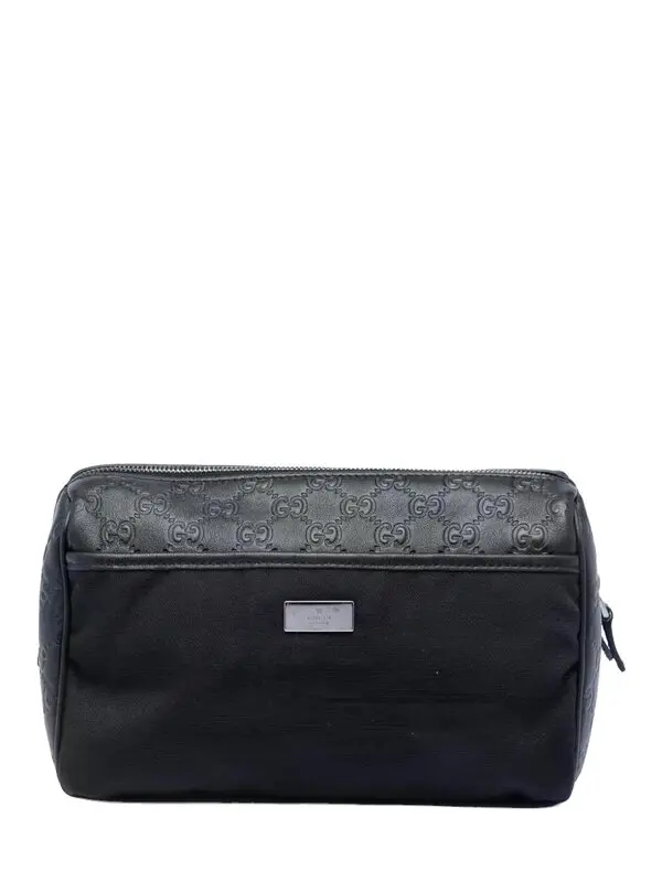 Gucci Trimmed Nylon Clutch Bag - Black