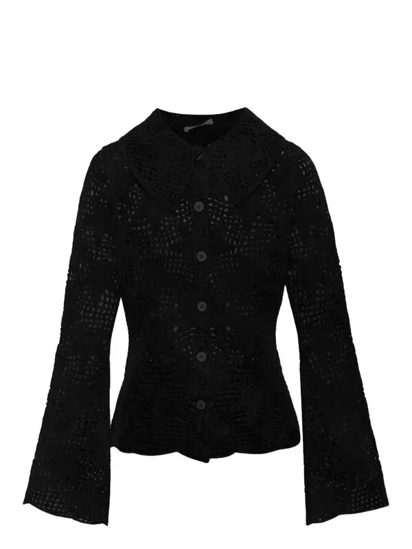 BY MALENE BIRGER Gwenevere Crochet-knit Cardigan - Black
