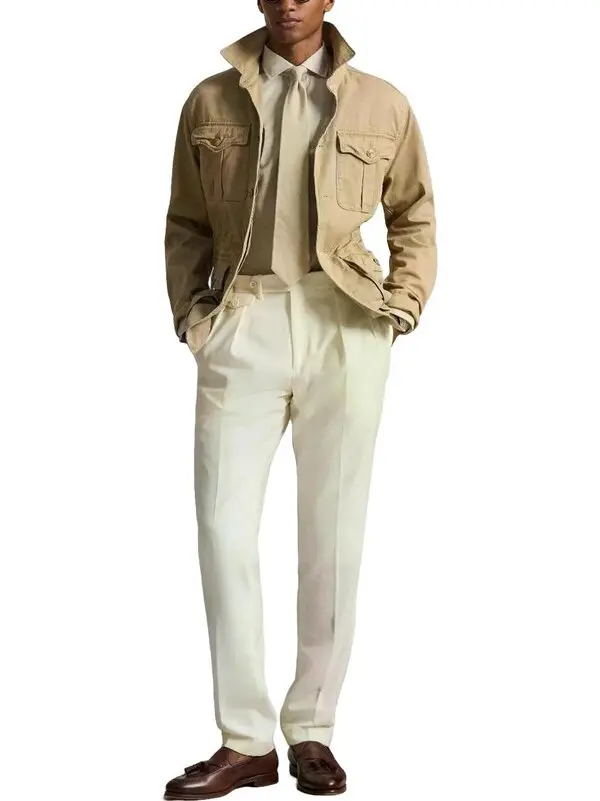Polo Ralph Lauren Logo-embroidered Button-down Shirt - Neutrals