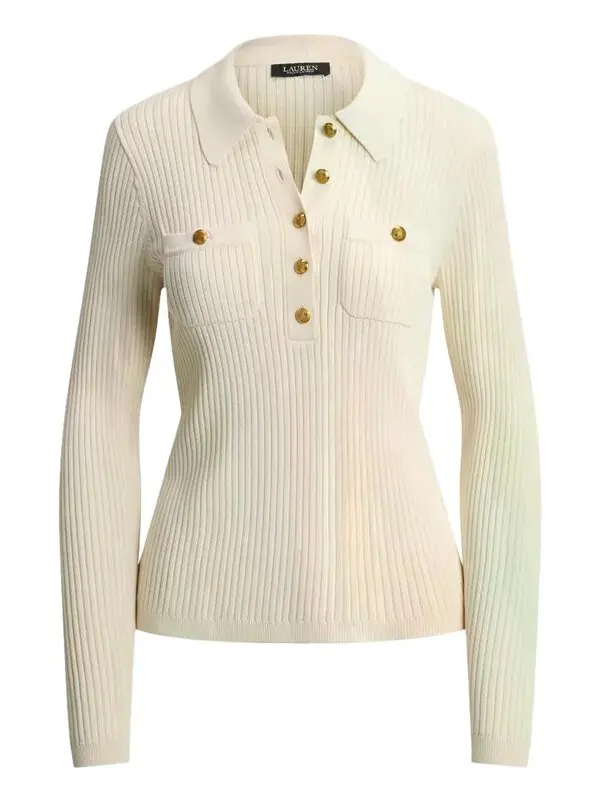 Ralph Lauren Rib-knit Long-sleeve Sweater - Neutrals