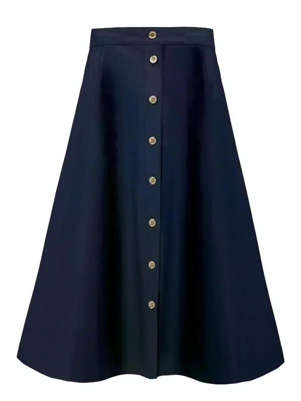 Carolina Herrera Button-front Midi Skirt - Blue