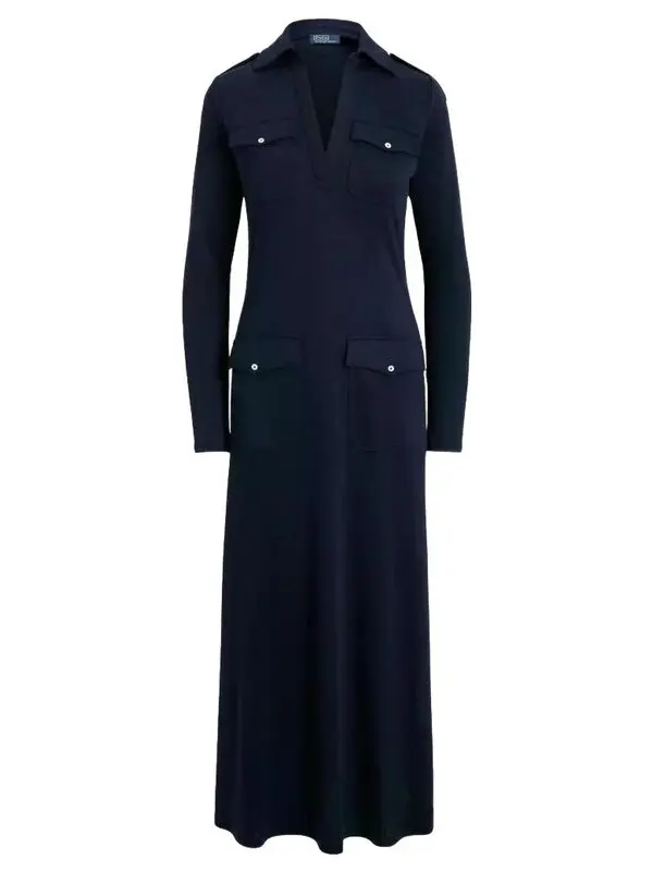 Polo Ralph Lauren Carmen Pocket-detail Maxi Dress - Blue