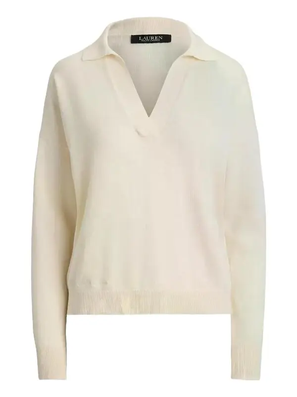 Ralph Lauren Johnny-collar Relaxed-fit Sweater - Neutrals