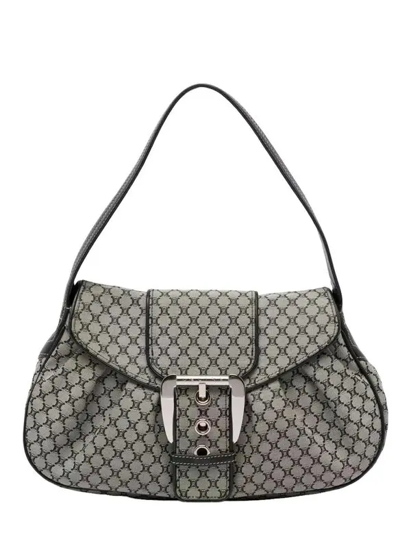 Celine Macadam Canvas Shoulder Bag - Grey