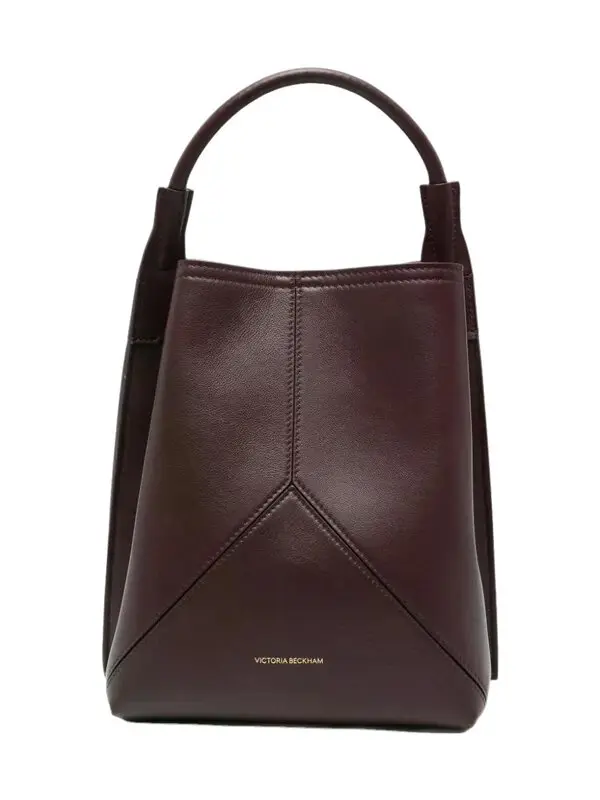 Victoria Beckham Geometric-paneled Leather Tote Bag - Red