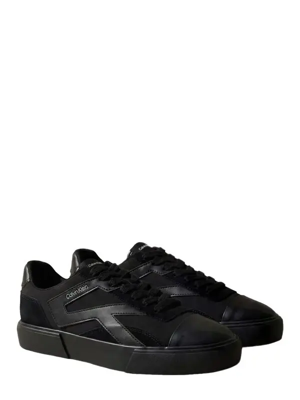 Calvin Klein Logo-print Panelled Sneakers - Black