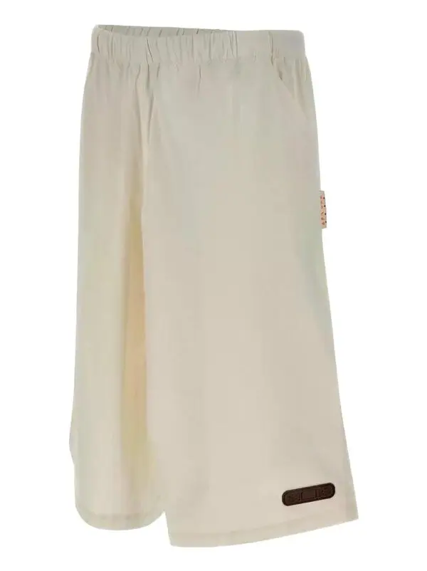 PDF Slouch Logo-patch Shorts - White