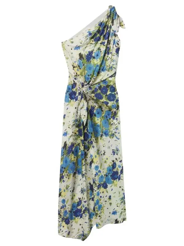 A.L.C. Elliana Floral-print One-shoulder Maxi Dress - Neutrals