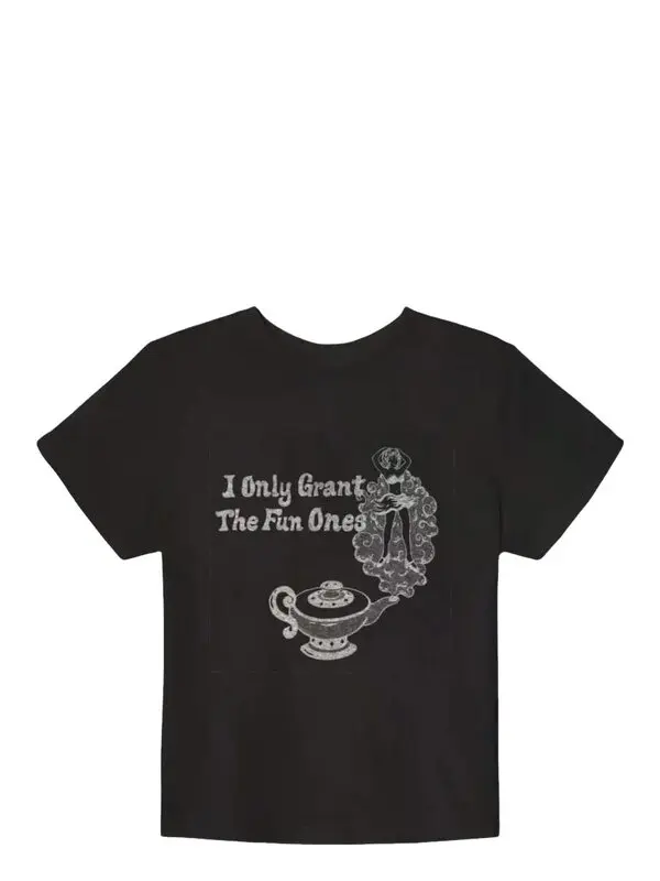 RE/DONE Fun Ones Graphic-print Cotton T-shirt - Black