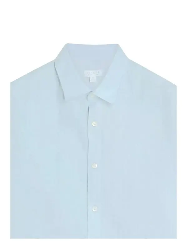 Sunspel Long-sleeve Button-down Shirt - Blue