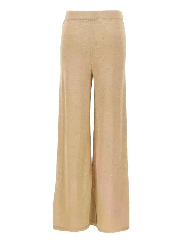 KANGRA Ribbed-trim Straight-leg Pants - Neutrals