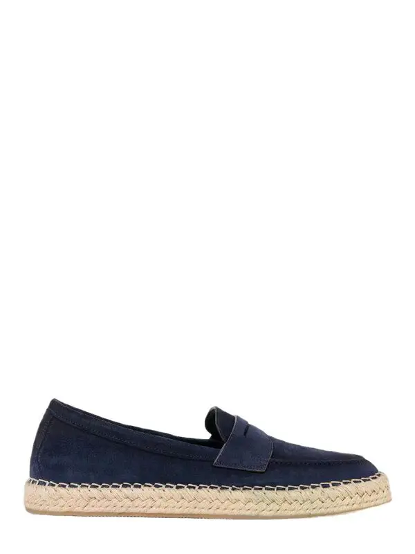 Santoni Suede Slip-on Espadrilles - Blue