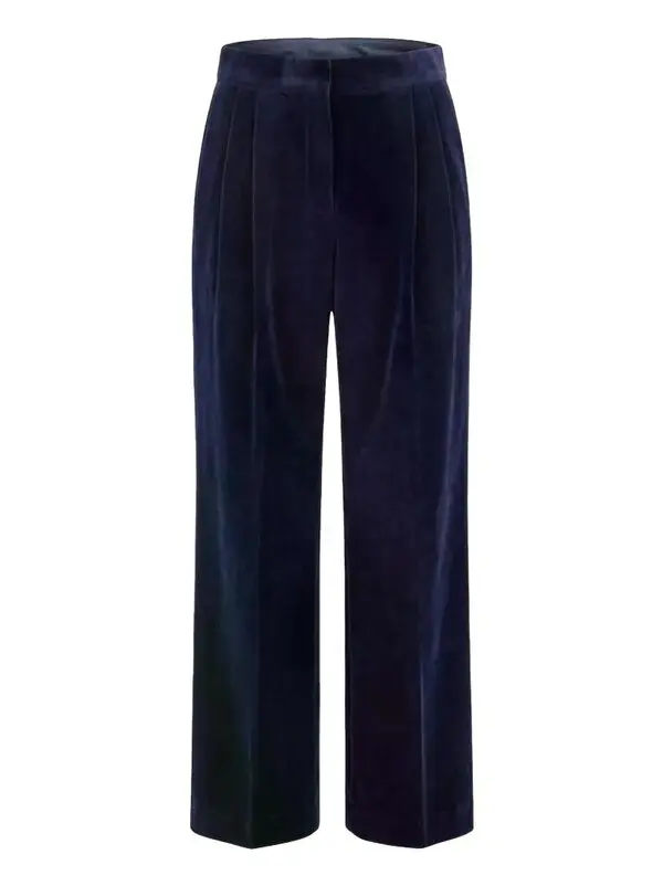 JIL SANDER Velvet Wide Leg Trousers - Blue