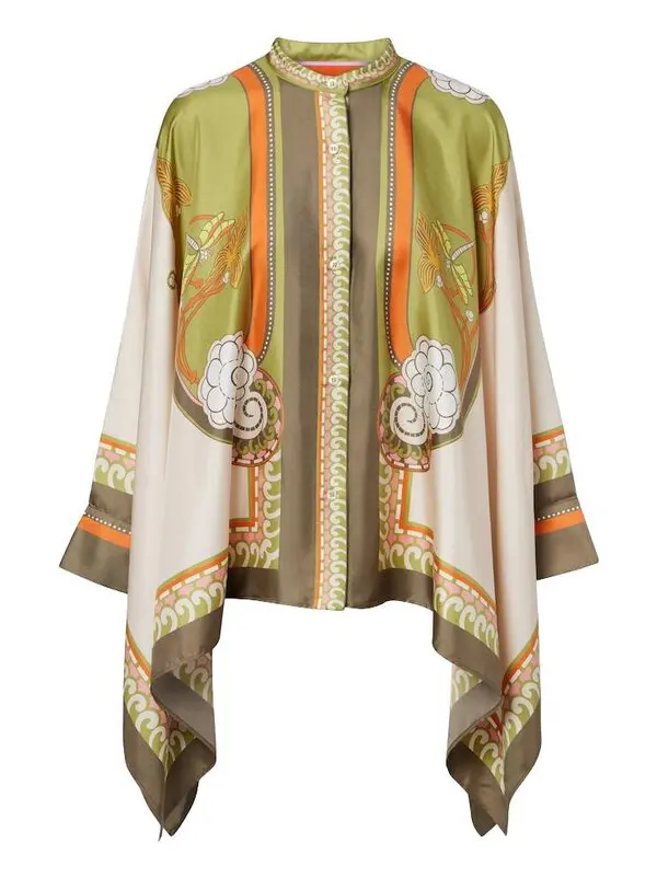 La DoubleJ Printed Silk Twill Foulard Shirt - Multicoloured