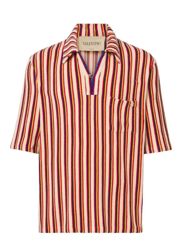 Valentino Garavani Striped Terry Polo Shirt - Multicoloured