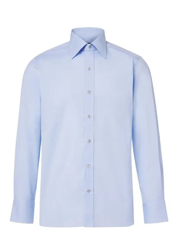 TOM FORD Cotton Poplin Shirt - Blue