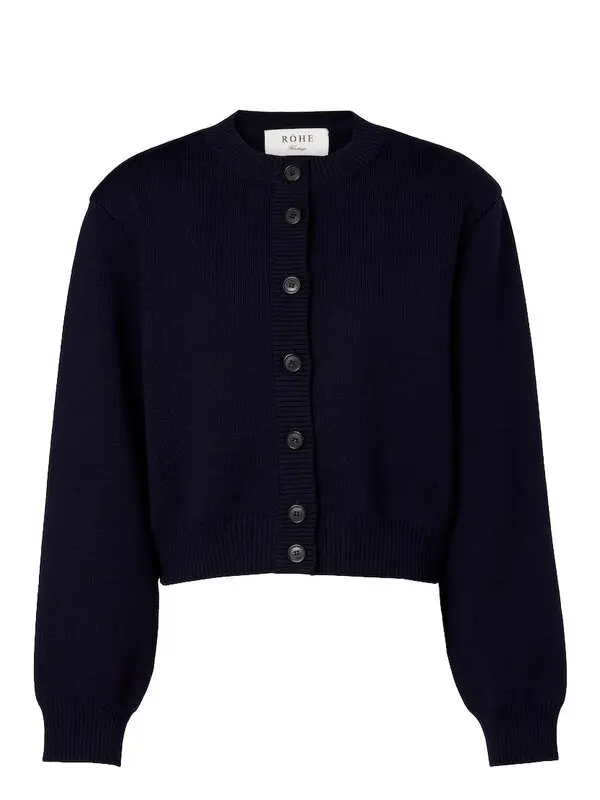 RÓHE Wool-blend Cardigan - Blue