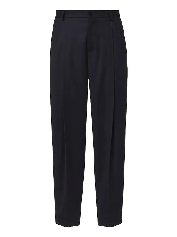Dolce & Gabbana Virgin Wool Gabardine Pants - Blue