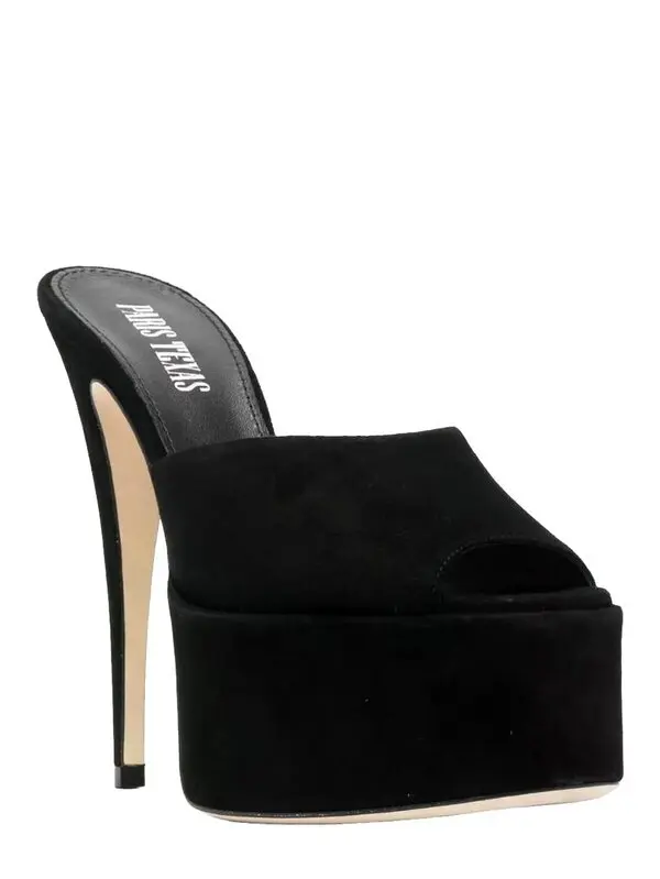 Paris Texas 155mm Peep-toe Stiletto-heel Sandals - Black