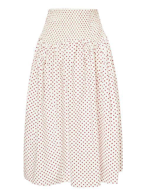 DAMSON MADDER Polka-dot Cotton Midi Skirt - Multi