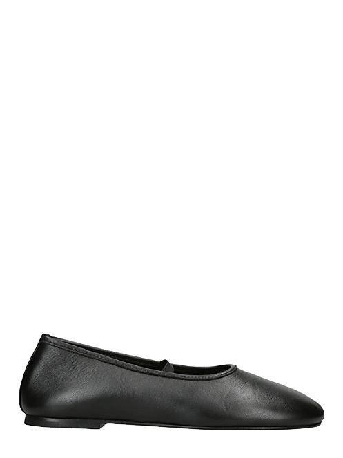 Dear Frances Balla Strap Leather Ballet Flats - Black