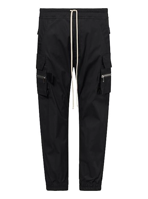 Rick Owens Mastodon Slim-fit Cotton Cargo Trousers - Black