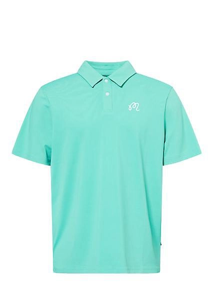 MALBON Fairway Woven Polo T-shirt - Marine Green